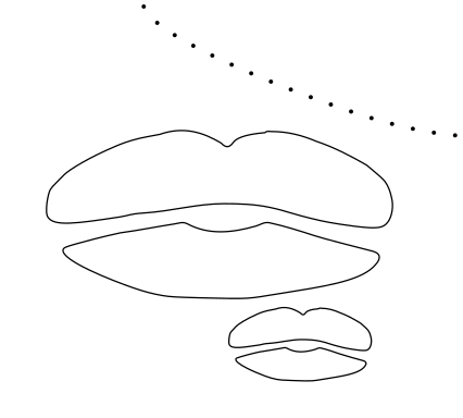 Lips - string art pattern on paper (A4) or digital (PDF) | Party ...