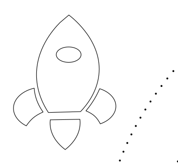 Rocket - string art pattern on paper (A4) or digital (PDF) | Party ...