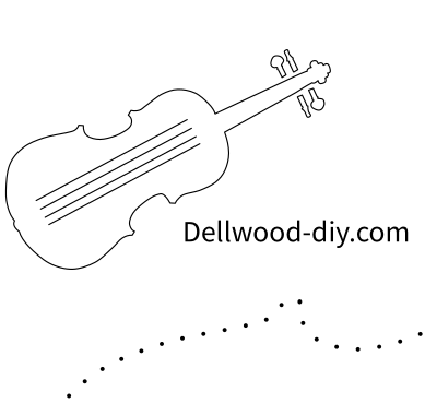 Printable Violin Templates Acoustic Violin 4/4 Stridivarius Fiddle